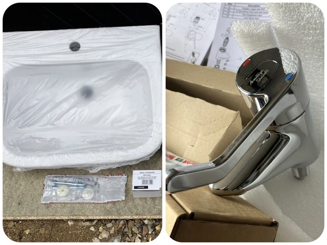 ARMITAGE SHANKS CONTOUR 21 Basin and Thermostatic Basin Mixer tap RRP £ ...