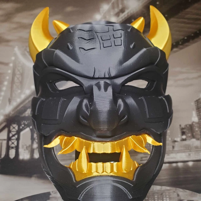 JAPANESE ONI MASK SAMURAI 3D Printed Cosplay Costume £24.99 - PicClick UK