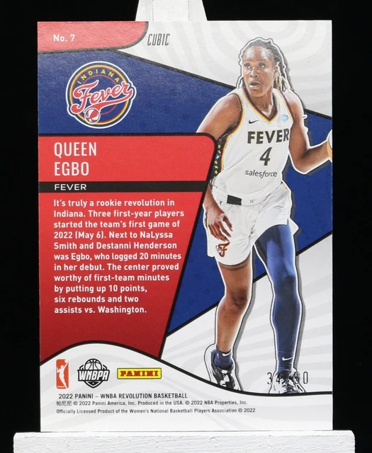 2022 PANINI REVOLUTION WNBA Queen Egbo recrue Revolution RC cubique #34 ...