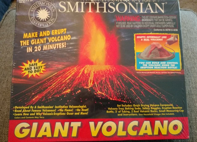 SMITHSONIAN MAKE & Erupt Giant Volcano Science Project Ages 8+ Safe ...