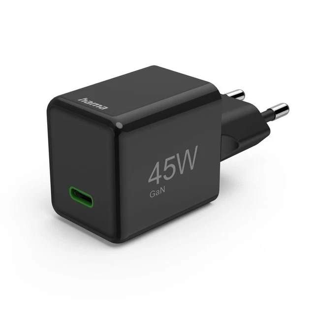 HAMA SCHNELLLADEGERÄT, GAN, USB-C, Super-Mini-Charger, PD, 45 W ...