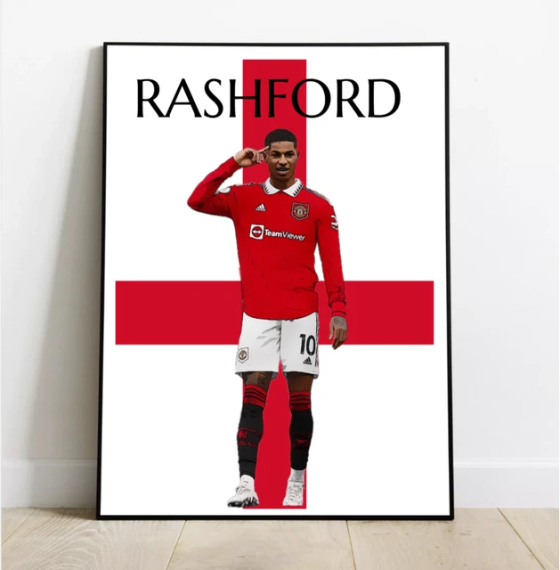 MARCUS RASHFORD | Manchester United | Man Utd | Framed Art Print Poster ...