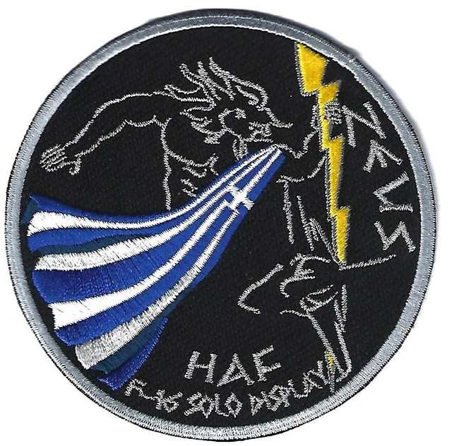 HELLENIC AIR FORCE F-16 Demo Solo Display Zeus Ecusson Parche Toppa ...