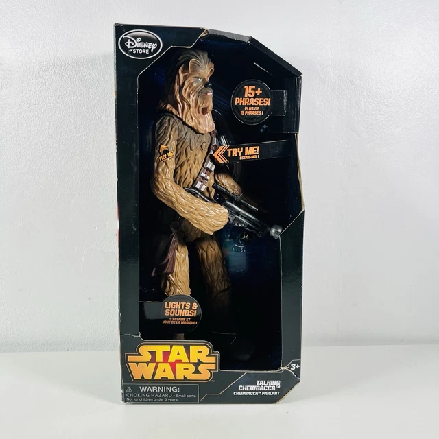 DISNEY STORE STAR Wars Talking Chewbacca Large 15" Action Figure 2014 ...