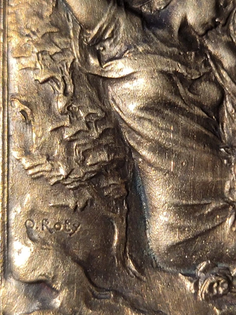 PLAQUE DE L'EXPOSITION Universelle Paris 1900 signé O Roty flamme ...