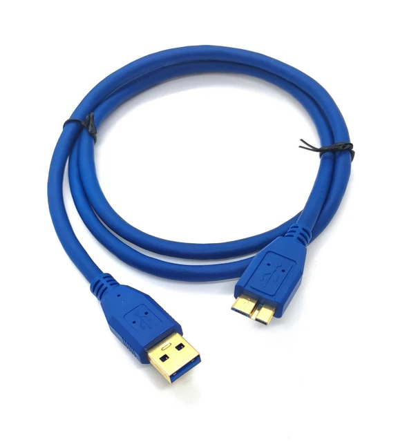 15FT MICRO B USB 3.0 Male to USB A Male Cable for Hard Drive HDD Galaxy ...