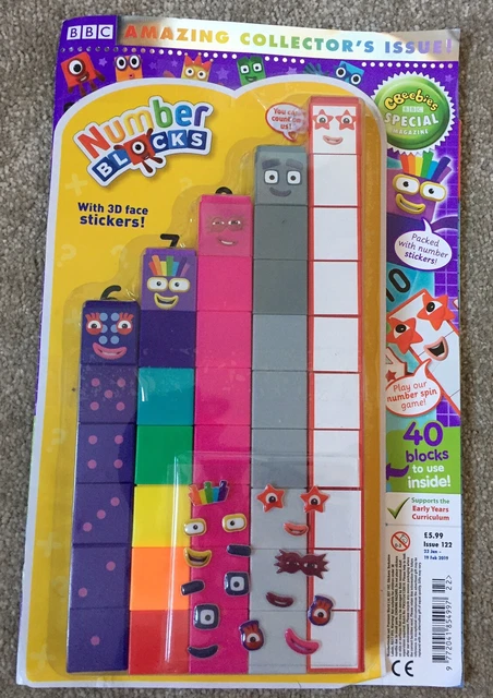 NUMBERBLOCKS 6-10 CBEEBIES magazine plastic toys blocks Jan 2019 ...