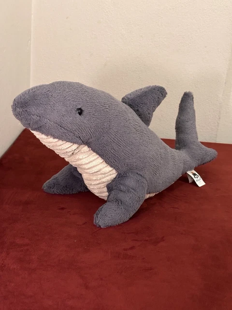 JELLYCAT SHADOW SHARK Sea life Sea World Soft Toy Fish Plush Rare ...