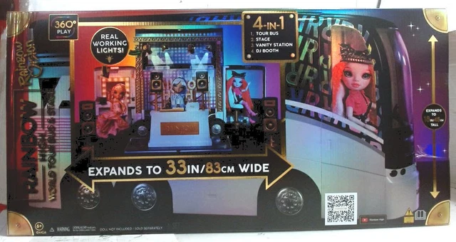 NEW RAINBOW HIGH Rainbow Vision World Tour Bus/Stage 4-in-1 Deluxe ...
