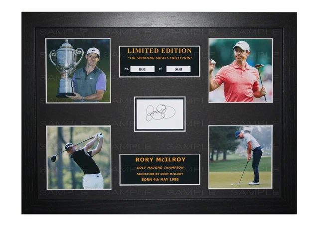 RORY MCILROY SIGNED Ltd Edition Framed Picture Memorabilia £19.99 ...