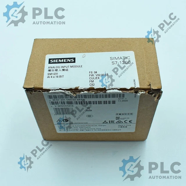 - ENTRÉE ANALOGIQUE Siemens SIMATIC S7-1200 SM1231 ; 6ES7231-5ND32-0XB0 ...