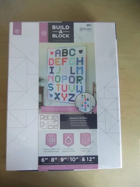 GEMINI ''ALPHABETS & NUMBERS'' Build A Block Die Set - 6'', 8'', 9'',10 ...