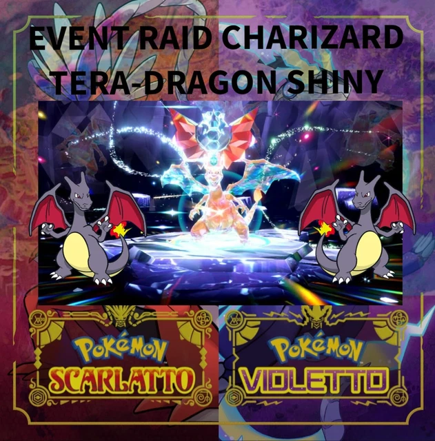SHINY EVENT CHARIZARD raid Pokemon Scarlatto Violetto Scarlet Violet Escarlata EUR 5,00 ...