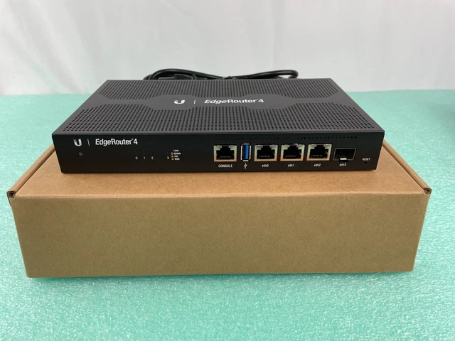 UBIQUITI ER-4 EDGEROUTER 4 Port Gigabit Router with 1 x SFP Port £279. ...
