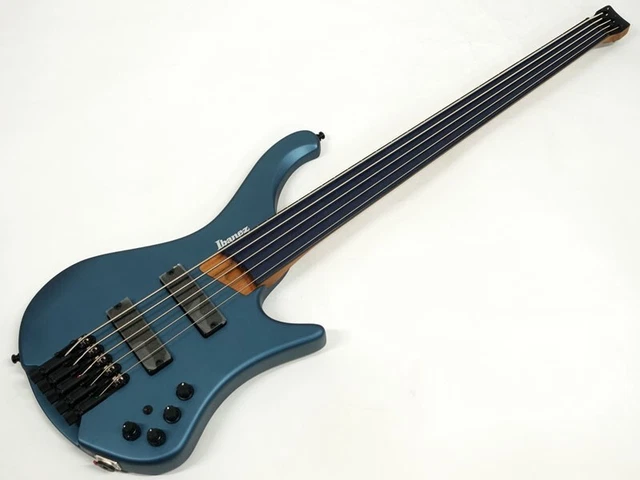 IBANEZ EHB1005F-AOM ARCTIC Ocean 5-string Bass Headless Fretless Blue w ...
