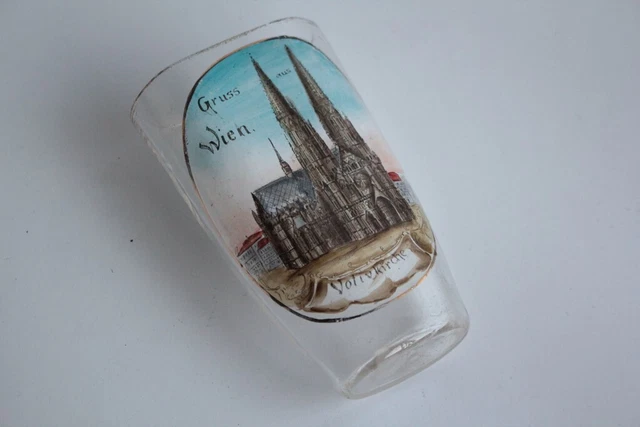ANCIEN VERRE ÉMAILLÉ Souvenir Gruss aus Wien Votivkirche Autriche (66069) EUR 59,00 - PicClick FR
