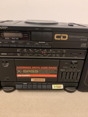 VINTAGE SHARP X-BASS Boombox 1980/90 Ghettoblaster GF-CD55 £55.00 - PicClick UK