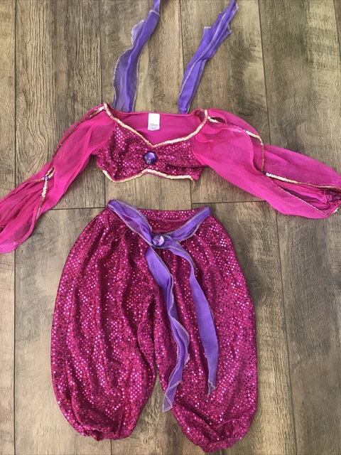 Disney Fancy Dress Belly Dancer Jasmine Aladdin Arabian Princess Costume Age 5 6 £750 Picclick Uk