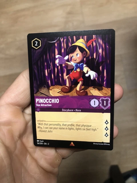 CARTE LORCANA TCG Disney Chapitre 2 Pinocchio 56/204 Rare Neuf Fr EUR ...