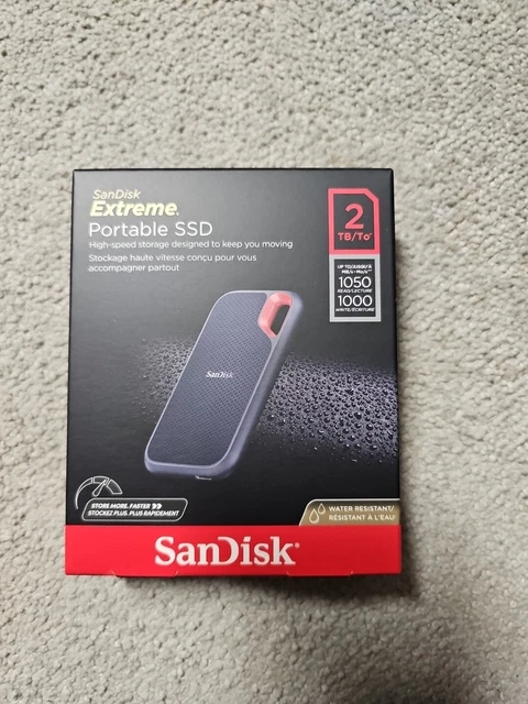 SANDISK EXTREME V2 2TB USB-C Portable External SSD (SDSSDE61-2T00-G25) Sealed £119.00 - PicClick UK