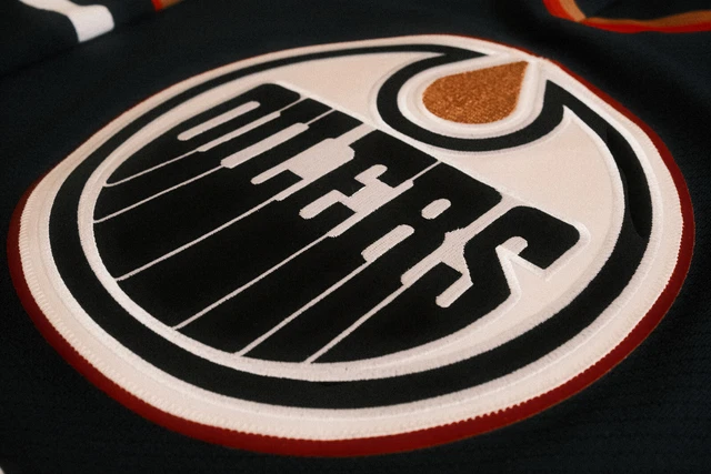 EDMONTON OILERS MIC Vintage Authentic CCM Jersey Navy Copper Oilman ...