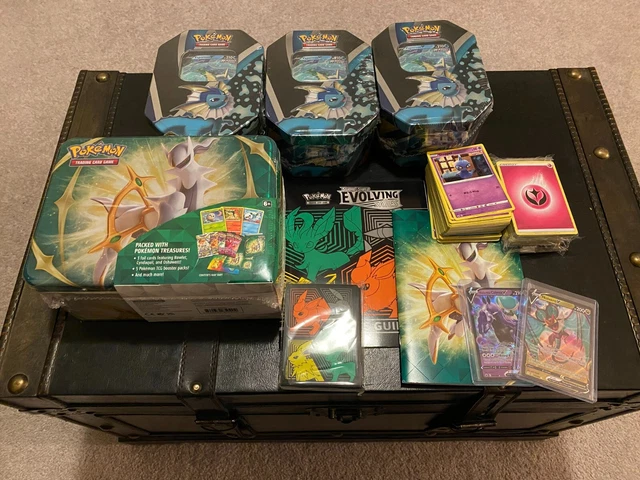 POKEMON: SPRING COLLECTORS Tin 2022 and Eevee Evolutions Vaporeon V Tin ...