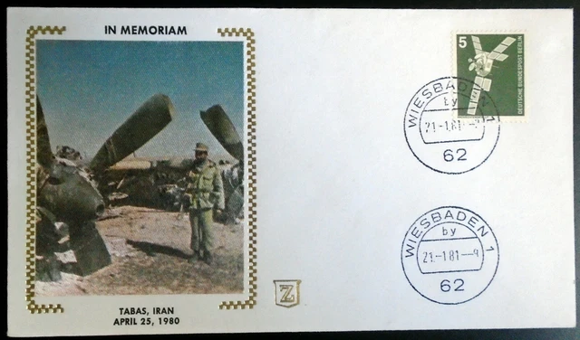 25 AVRIL 1980 « In Memoriam » Tabas cachet soie couverture d'événement ...