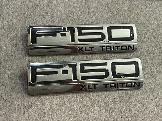 FORD F-150 F150 XLT Triton Fender Emblem Badge Set Pair 04 05 06 07 08 ...