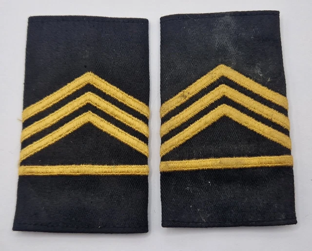 VINTAGE US ARMY Staff Sergeant Slip On Rank Slide Pair £4.99 - PicClick UK