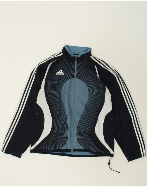 ADIDAS GIACCA TOP tuta grafica uomo UK 42/44 grande blu blocco BM02 EUR ...