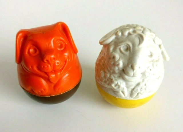 VINTAGE WEEBLES AIRFIX Wobble Toy Figure 1970s Danny Dog And Lucy Sheep ...