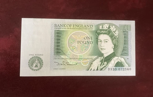 BANK OF ENGLAND one pound note sir Isaac Newton Banknote Prefix ...