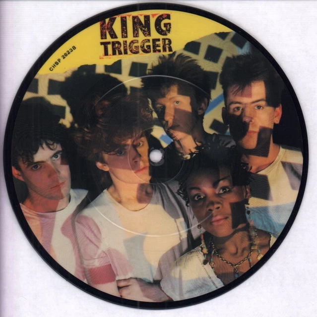 KING TRIGGER RIVER 7" vinyl UK Chrysalis 1982 limited edition pic disc ...