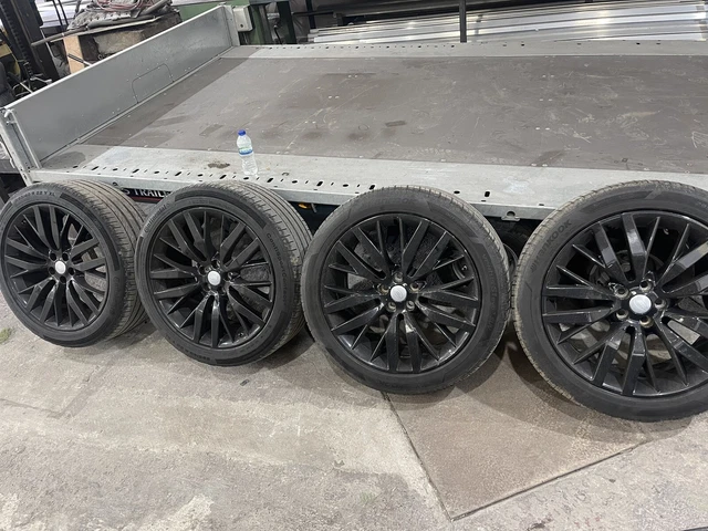 GENUINE 22& SVR Range Rover Sport Alloy Wheels & Tyres Gloss Black ...