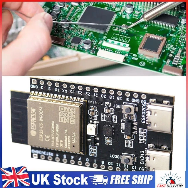 ESP32-C6 DEVELOPMENT BOARD WiFi Bluetooth-Compatible ESP32-C6-WROOM-1 RISC-V £9.99 - PicClick UK