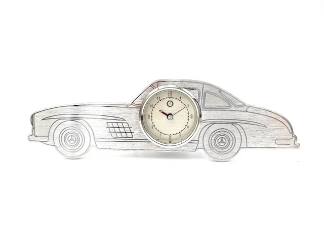 GENUINE MERCEDES BENZ - Desk Table Clock 300 SL Watch Stainless Steel ...