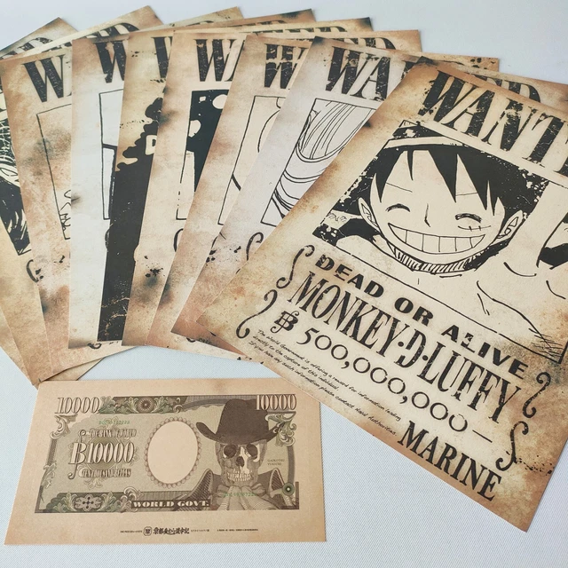 WANTED LETTER OF Straw Hat Pirates appearing in One Piece Film Red THE ...