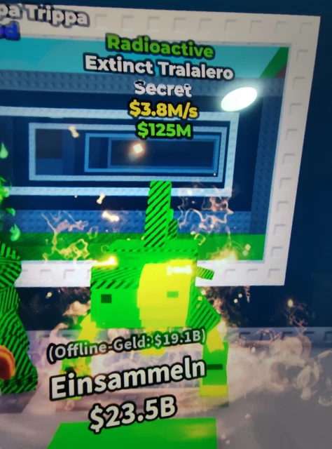 STEAL A BRAINROT SAB Secret Extinct Tralalero Radioactive 3.8 M/s EUR 1 ...