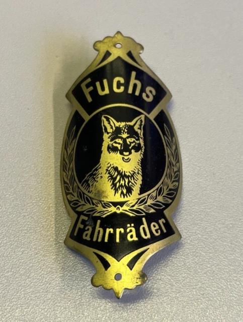 FAHRRAD EMBLEM/STEUERKOPFSCHILD/STEUERKOPFEMBLEM FUCHS für Oldtimer ...
