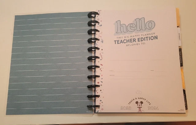 DISNEY 100 TEACHER 2023-2024 Big Size Teacher Layout The Happy Planner ...