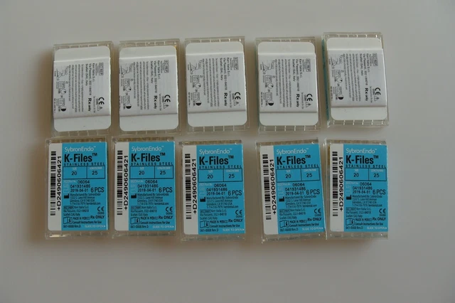 KERR SYBRON ENDO K-File Size 20 25mm Dental Endodontic Root Canal Files ...