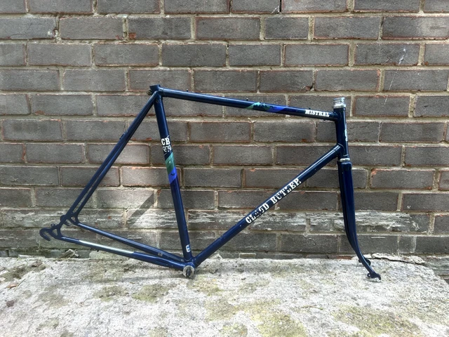 VINTAGE CLAUD BUTLER Mistral Steel Road Bike Frame Set Blue Retro 700C ...