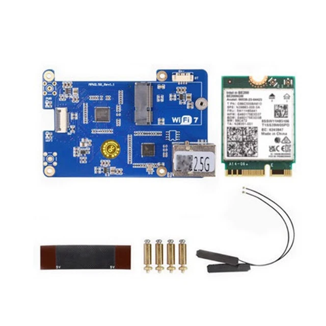 MPW2.5G FOR 5 Expansion Board PCIE to WiFi7 2.5G with WiFi Module ...