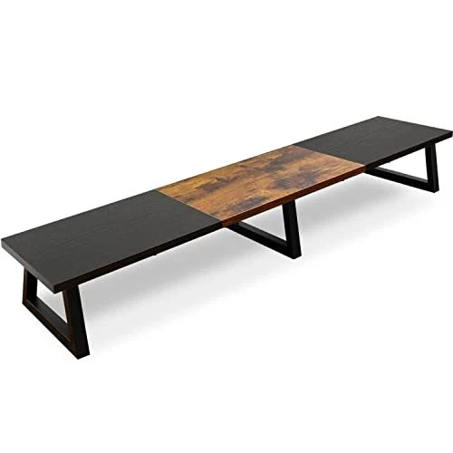 LARGE DUAL MONITOR Riser, Extra Long Monitor Stand Riser 42 inch Black ...