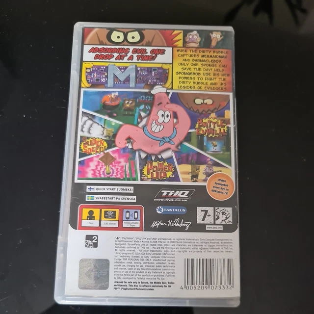 SPONGEBOB SQUAREPANTS THE Yellow Avenger Psp £6.50 - PicClick UK