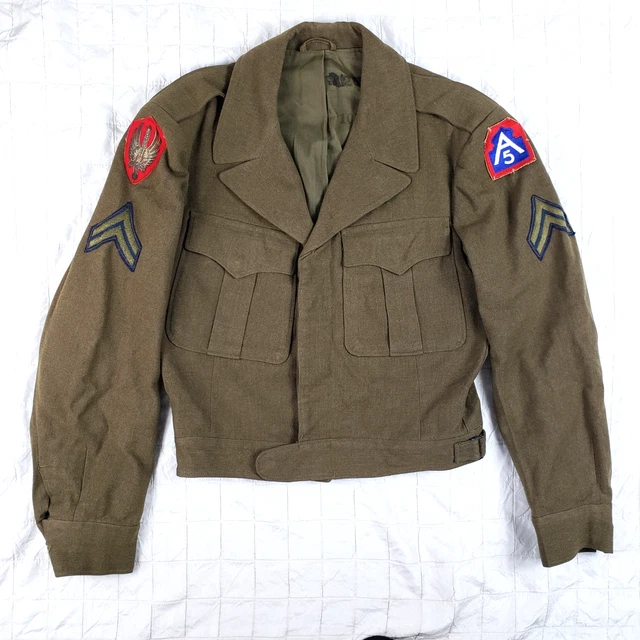 M1944 IKE FIELD Jacket Size 38 R Army Military WW2 WWII Vintage Wool £ ...