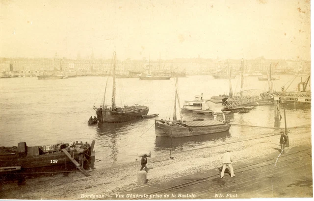 N.D, FRANCE, BORDEAUX, vue générale prise de la Bastide Vintage albumen print, EUR 59,00 ...