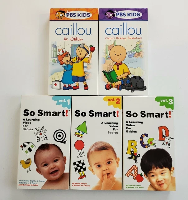 CAILLOU PBS KIDS VHS So Smart Learning Educational Children Lot of 5 ...