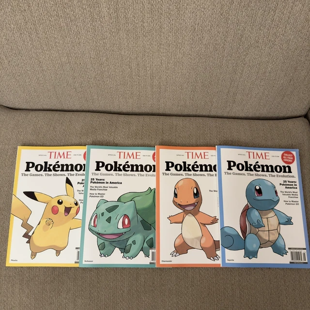 TIME MAGAZINE POKEMON Special Edition Full Set !! 25 Years In America £ ...
