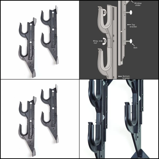 GUN REAR TRUCK Rack Window Holder Rifle Shotgun Pickup Mount Vehicle ...